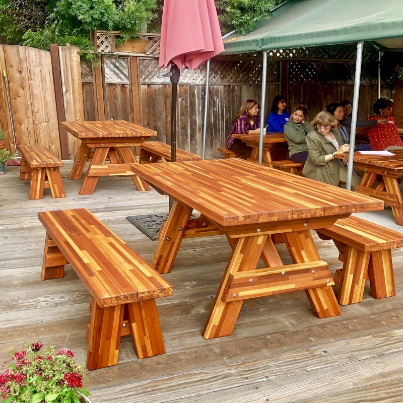 Forever Wood Picnic Tables, Built to Last Decades | Forever Redwood